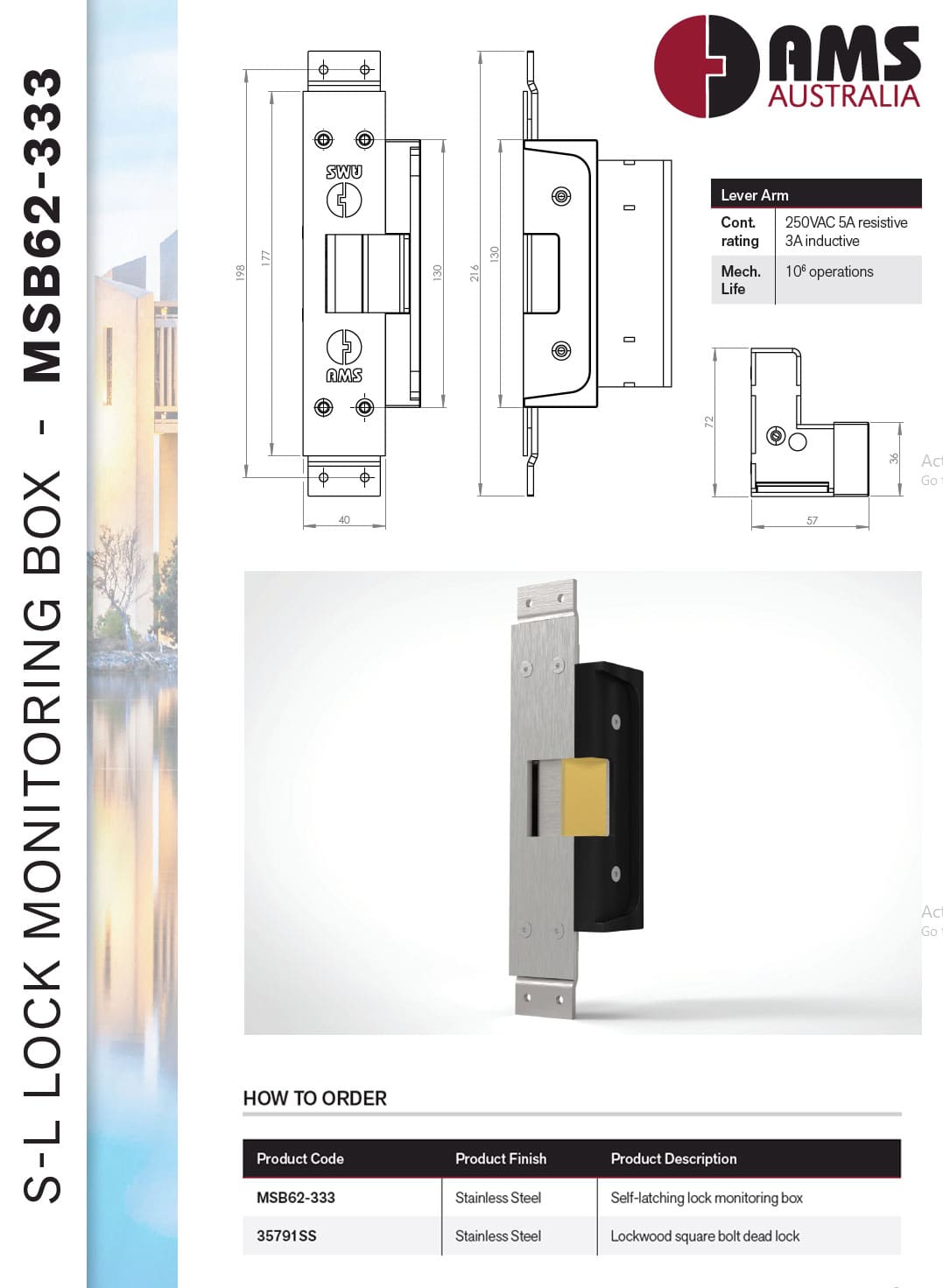 AMS Australia ; Self-Latching Lock Monitoring Box